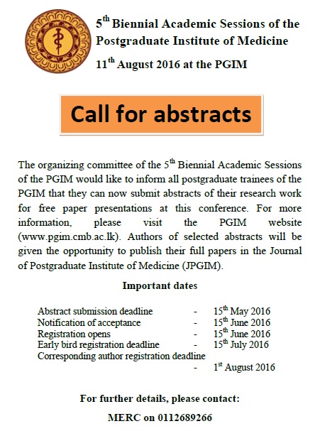 5th Biennial Academic Sessions of the PGIM-2016 | PGIM