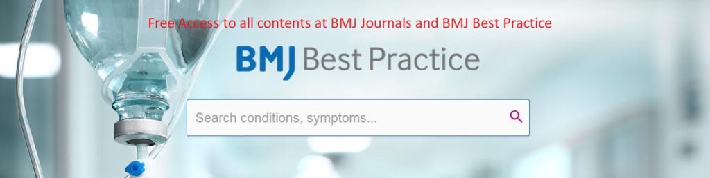 Free Access to all contents at BMJ Journals and BMJ Best Practice | PGIM