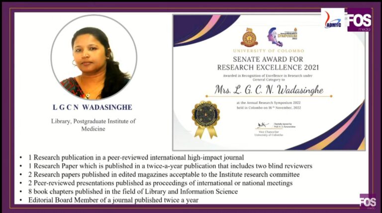 Senate Award for Research Excellence | PGIM
