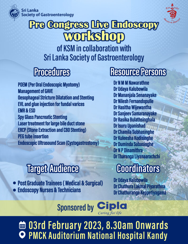 Pre congress live endoscopy workshop – Kandy | PGIM