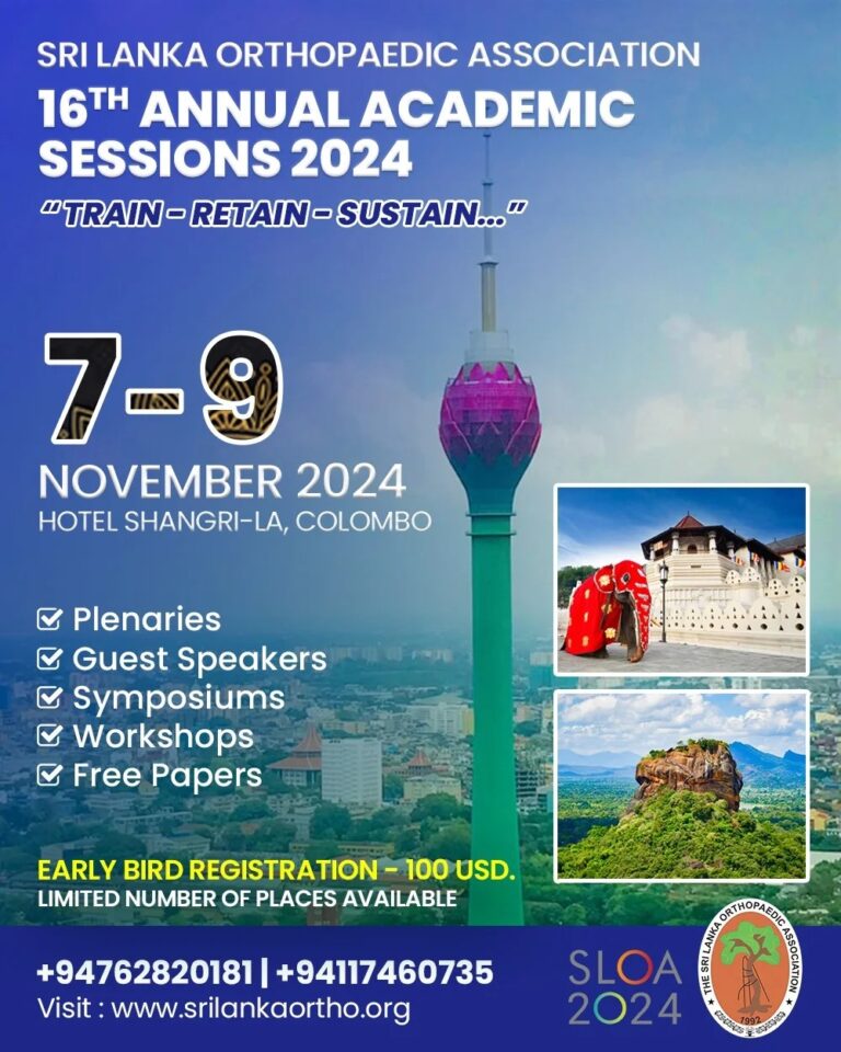 Sri Lanka Orthopedic Association-16th Annual Academic Sessions 2024 | PGIM