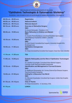 Ophthalmic Technologists & Optometrists Workshop | PGIM